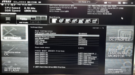 first screen with bios options moves away too fast in new bios update ...