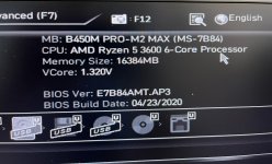 Can't find update for B450 PRO-M2 MAX (MS-7B84), BIOS version E7B84AMT.AP3 | MSI Global English ...